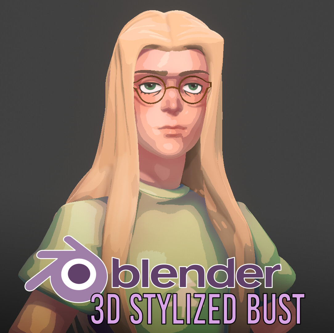 ArtStation - 3D Stylized Bust - Blender Rendering