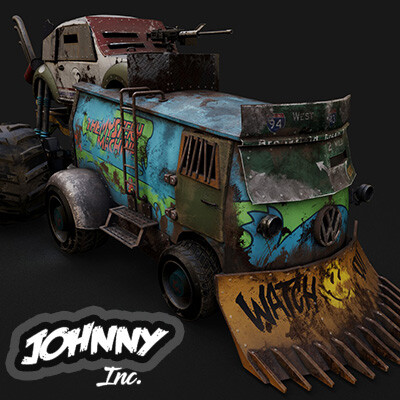 ArtStation - Post Apocalyptic "Mystery Machine Herbie Death Wheels"