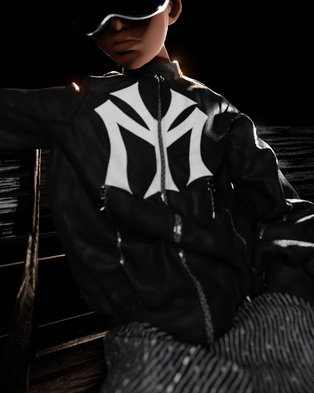 ArtStation - Stylized Character x Mowalola New York Jacket 3D Model