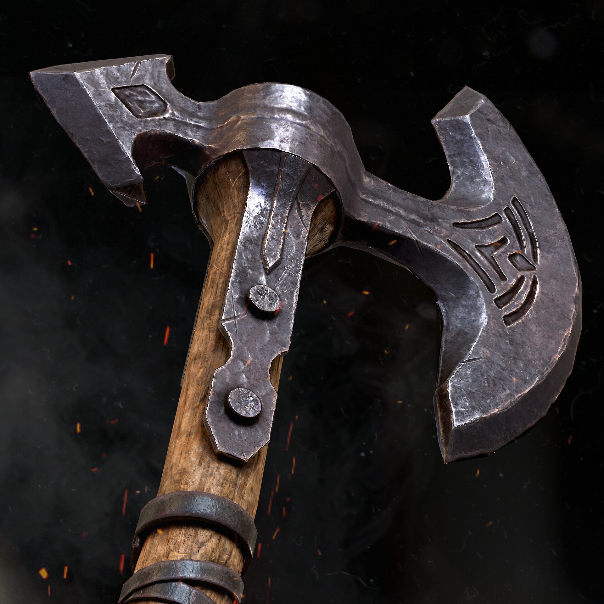 ArtStation - Skyrim Battle Axe