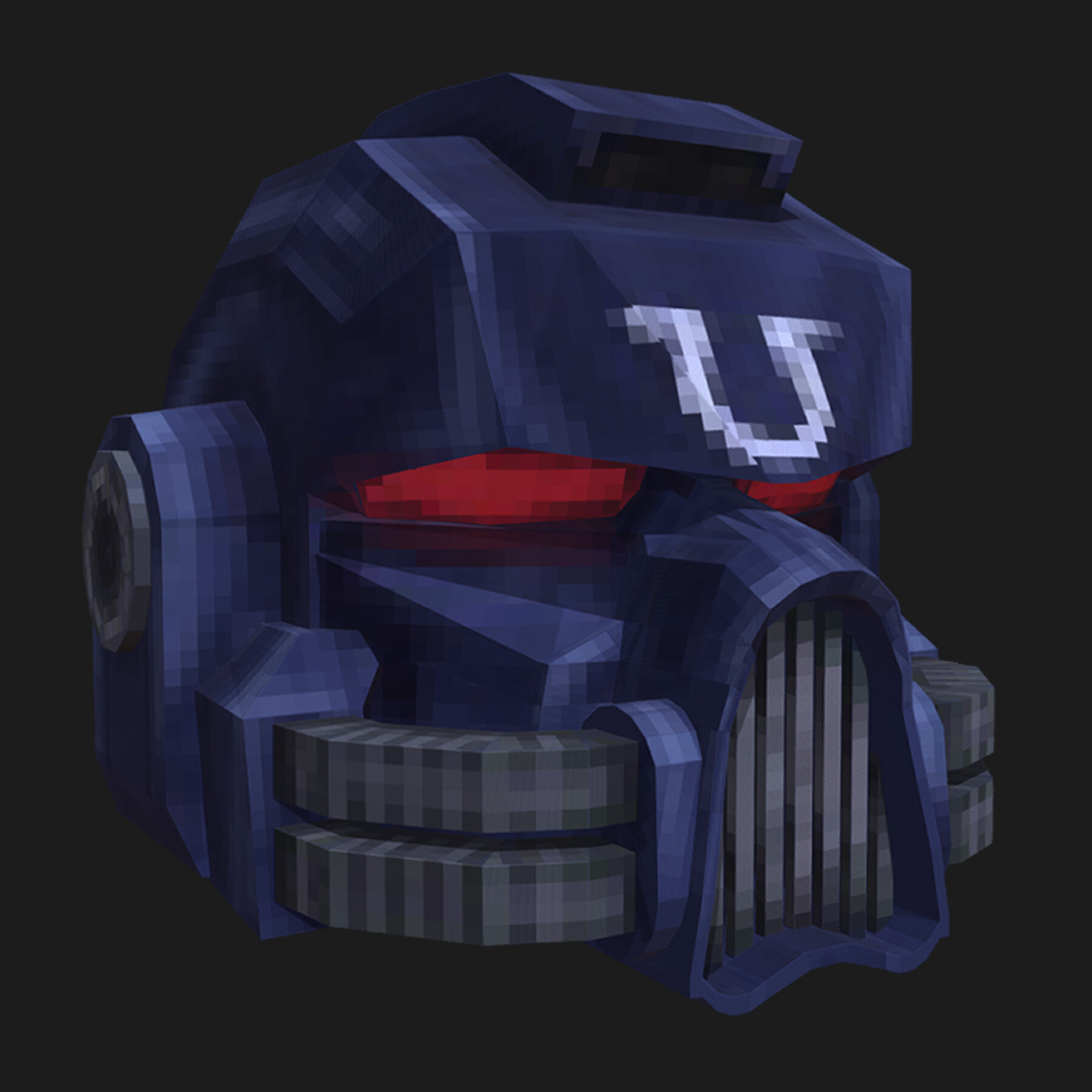 ArtStation - Warhammer 40K Space Marine Helmet (Low Poly)
