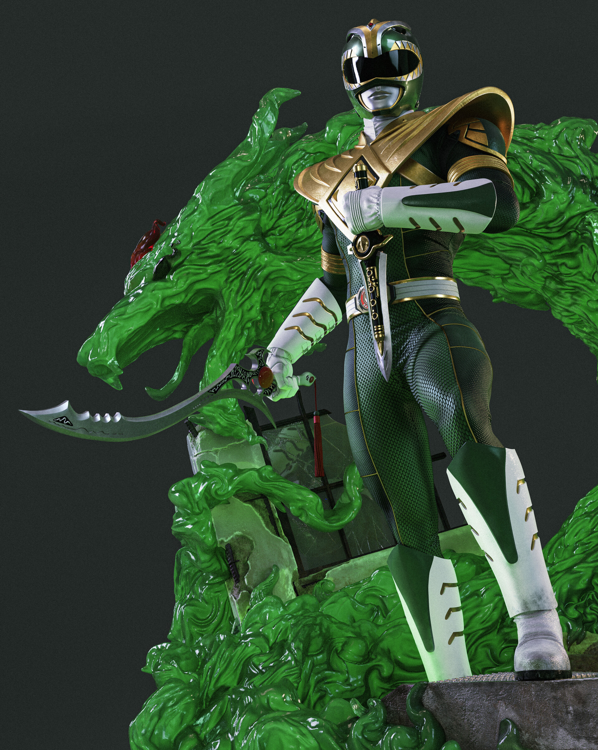 ArtStation - The Green Ranger ("Bat in the Sun" version)
