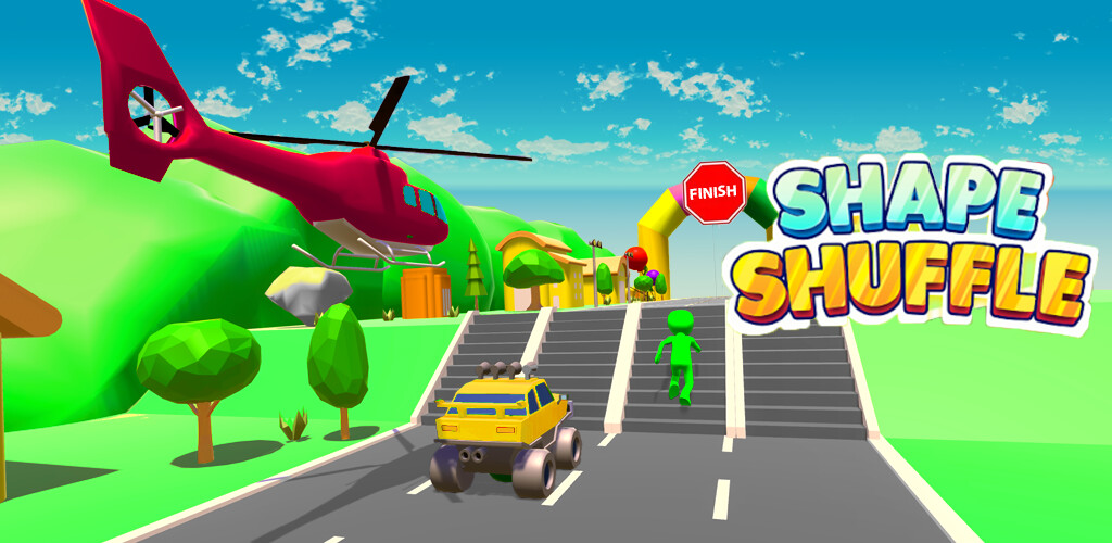 ArtStation - Screenshots with UI of shape shifting game for play store