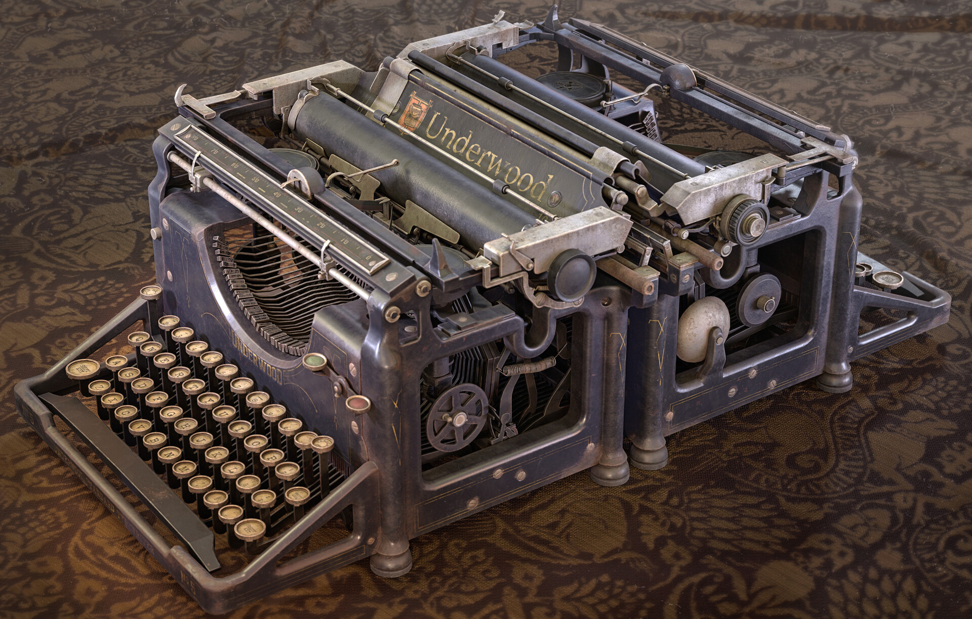 ArtStation - Game-Ready Model of the Typewriter in a Historical Context
