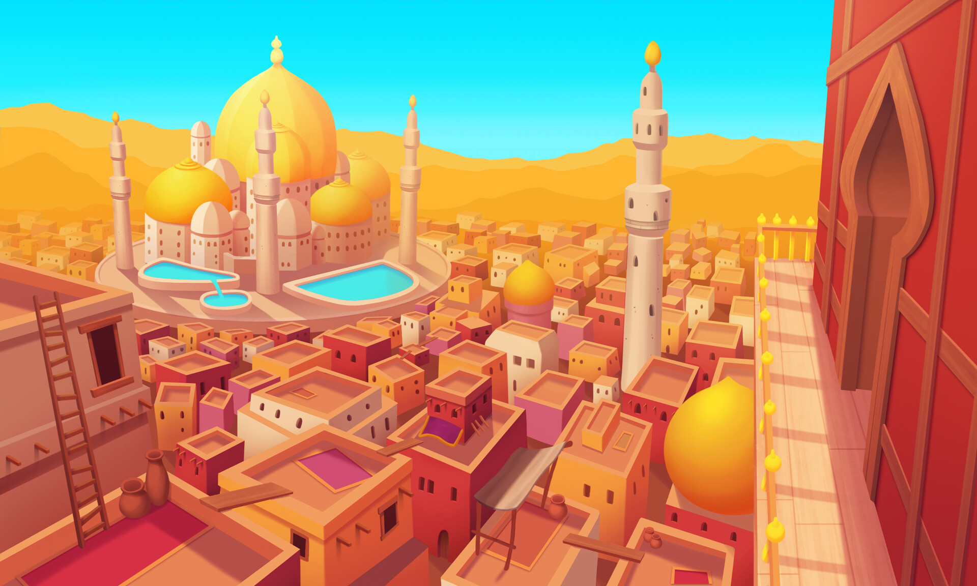 ArtStation - Scenes illustration for an original animated show