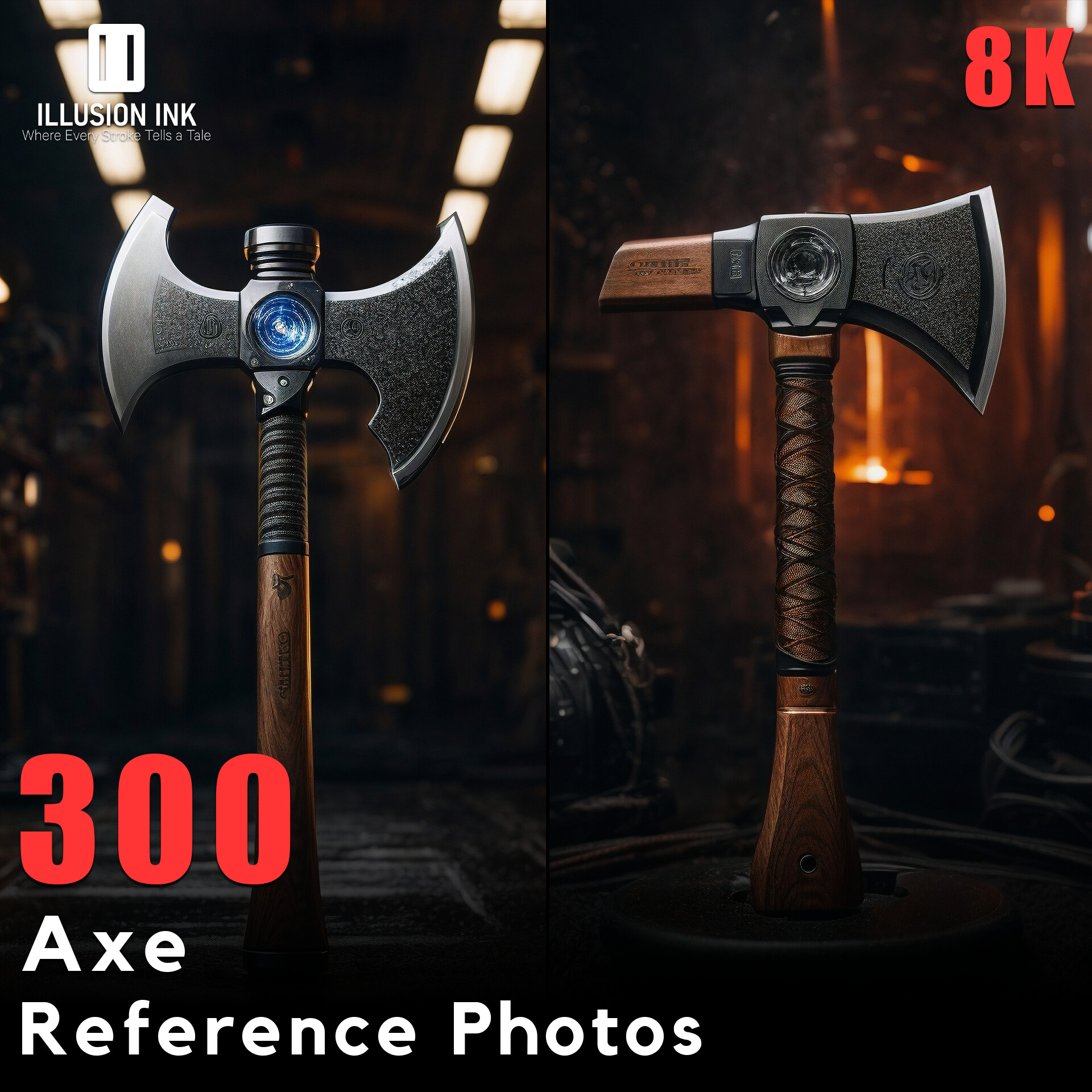 ArtStation - 300 Axe Reference Photos | 8K