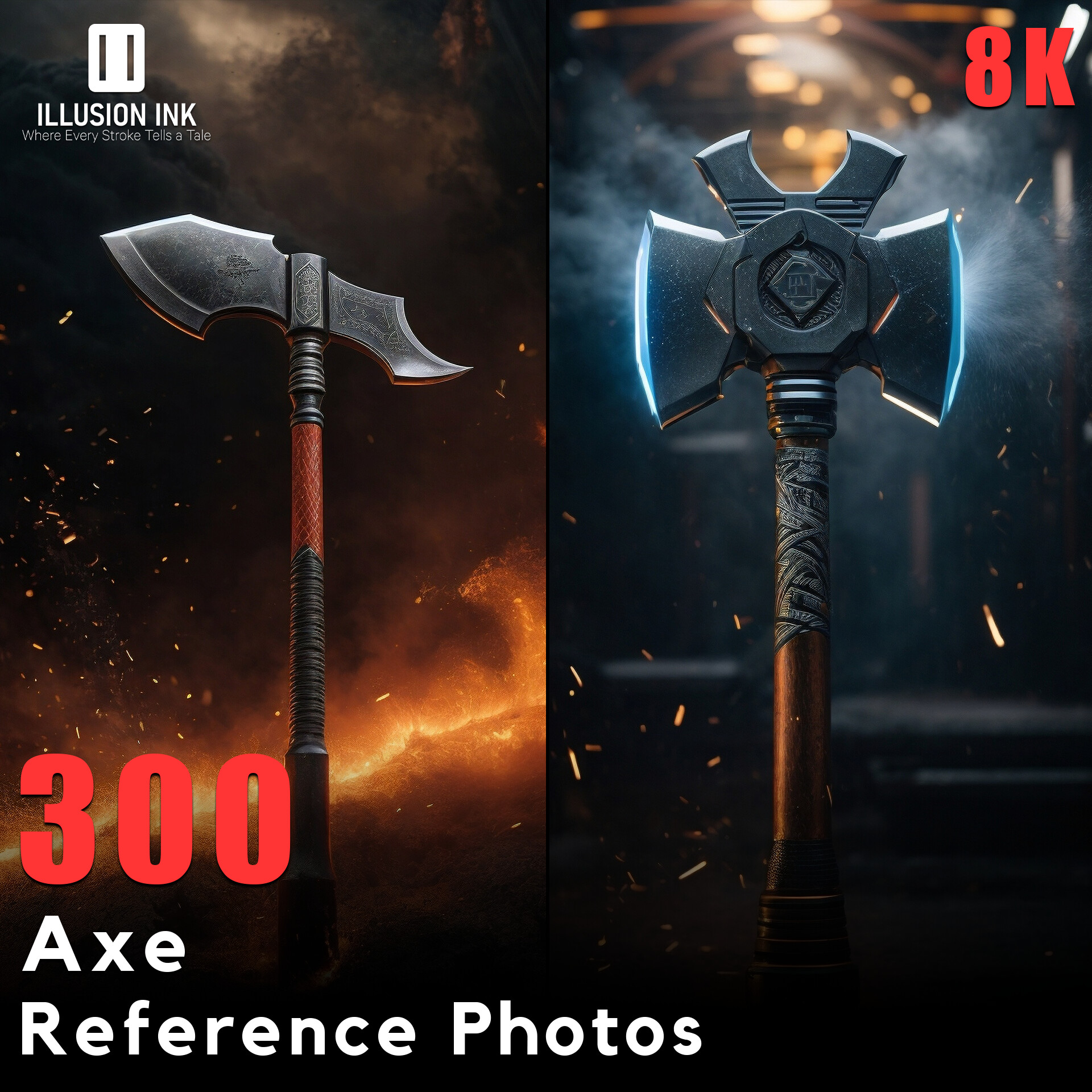 ArtStation - 300 Axe Reference Photos | 8K