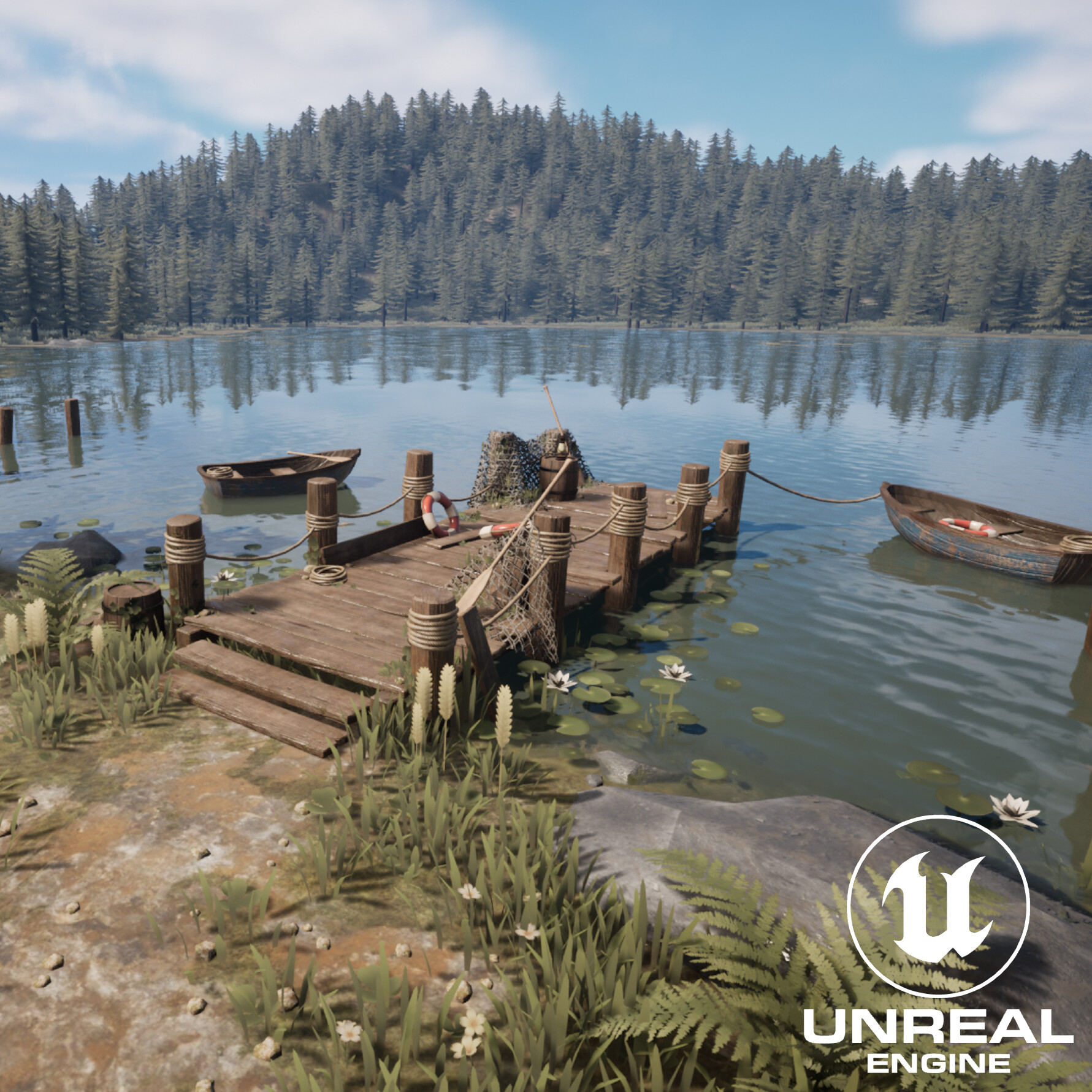 ArtStation - Lakeside scene