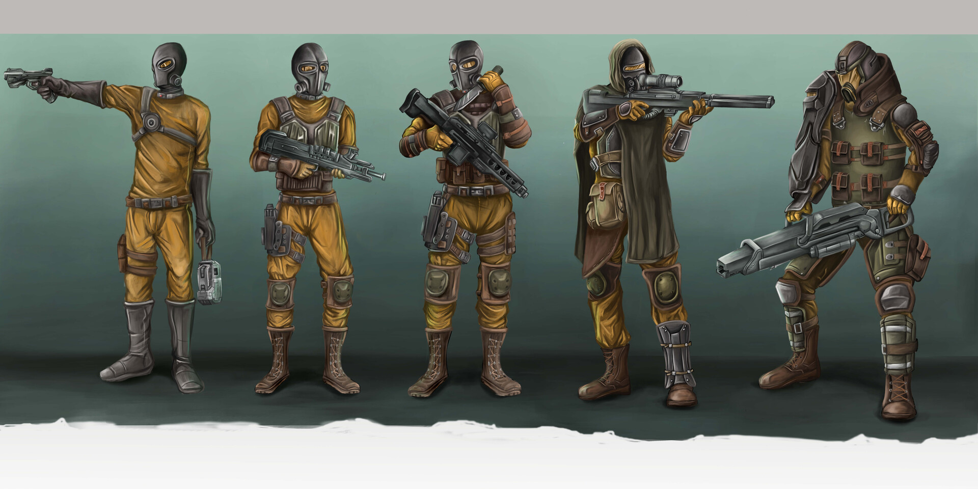 ArtStation - Post-Apocalyptic Sci-fi Enemy Line Up