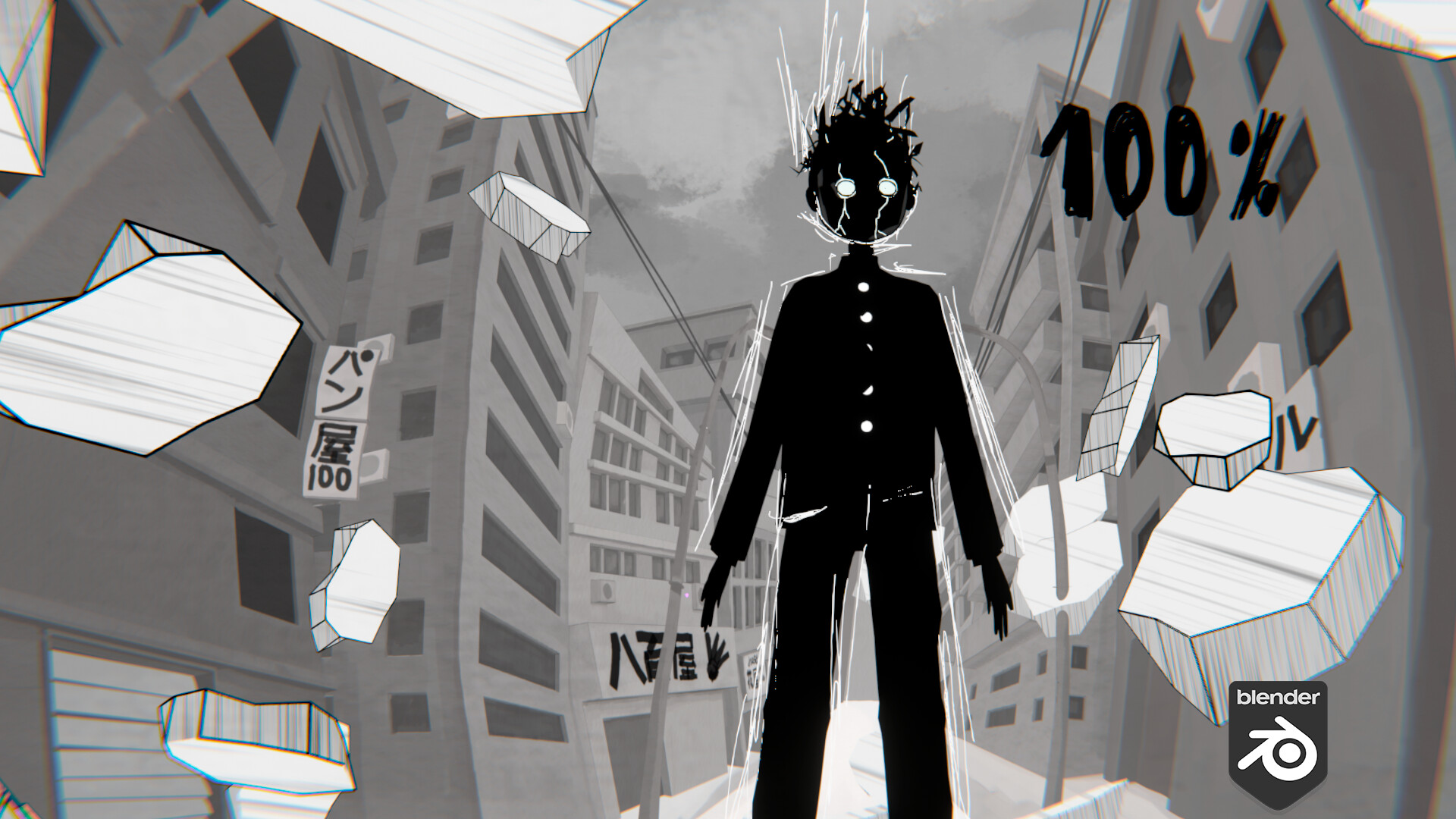 ArtStation - 3D Manga style in 3D Blender