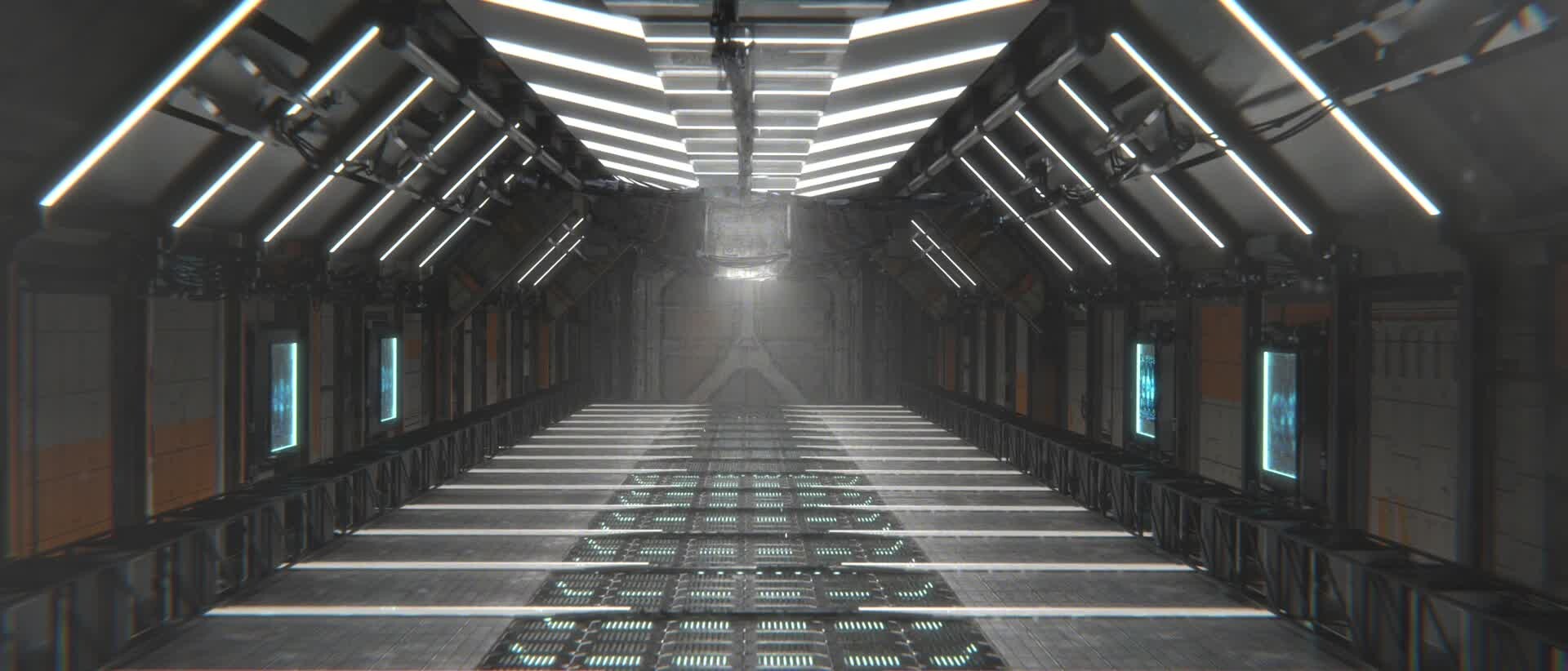 ArtStation - A Sci-Fi hallway