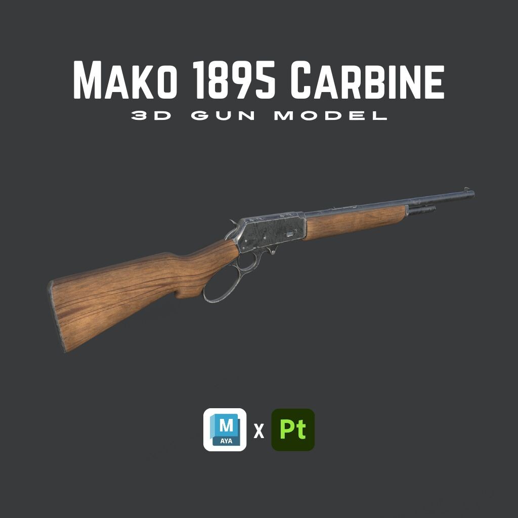 ArtStation - Mako 1895 Carbine 3D Gun Model