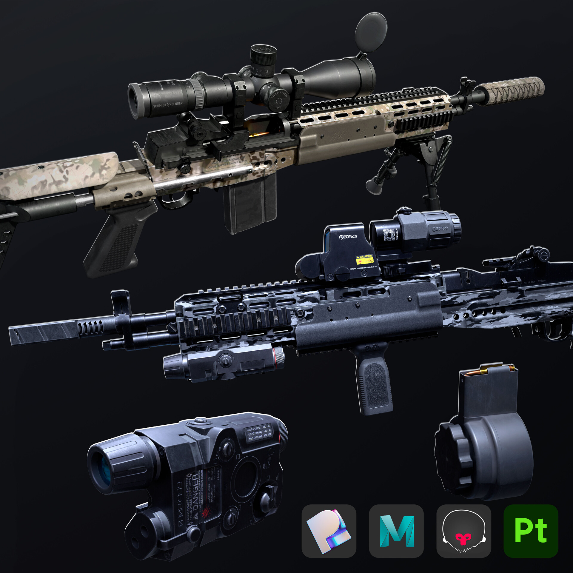 ArtStation - MK 14 EBR - Two Versions