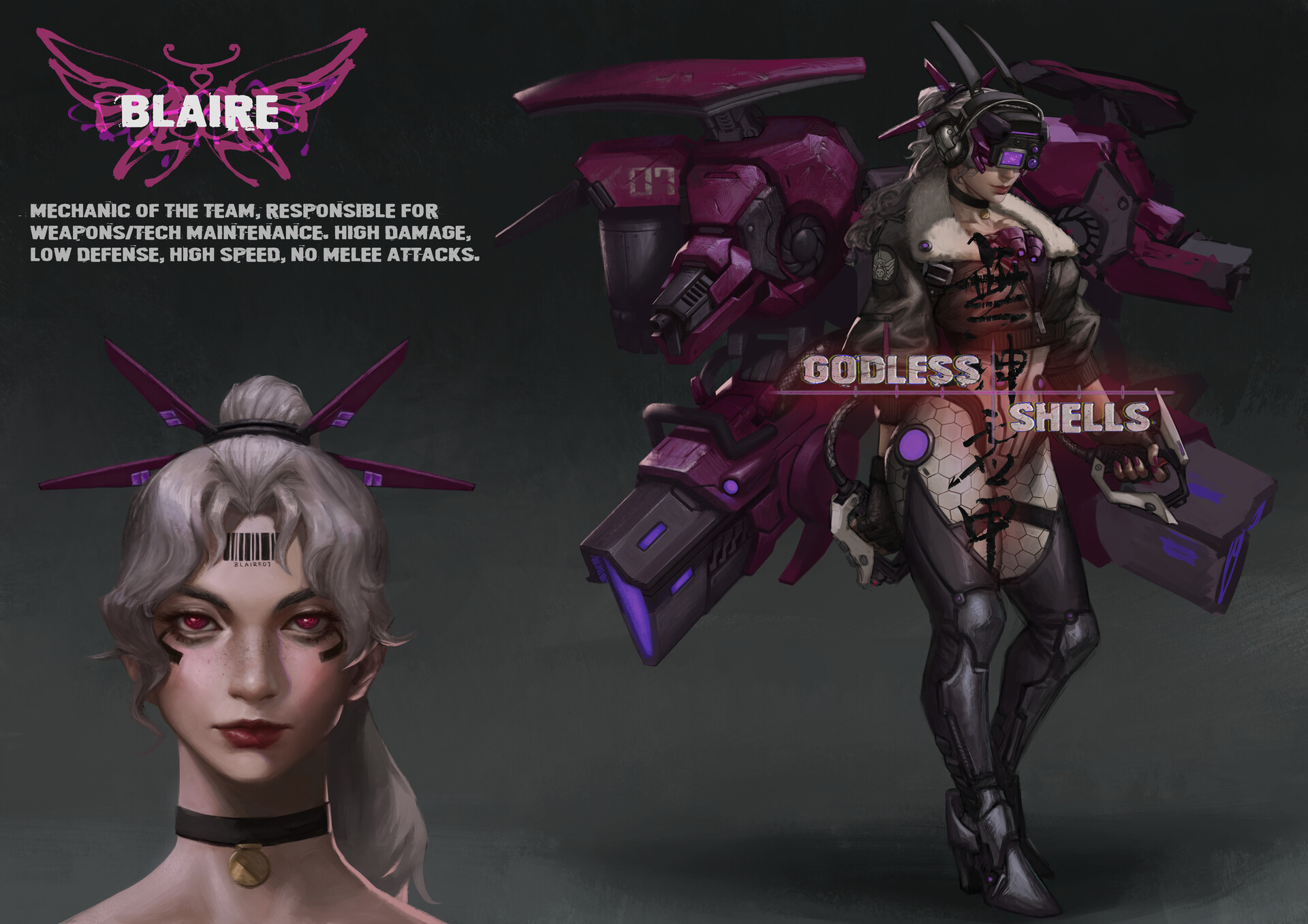 ArtStation - GODLESS SHELLS: Blaire