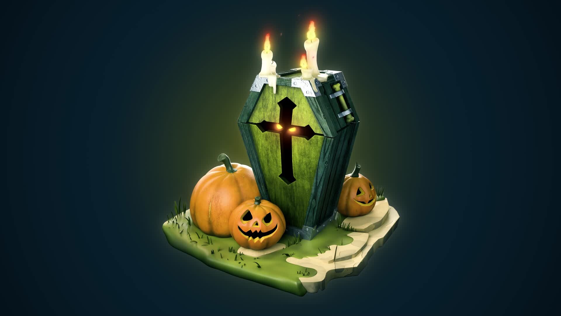 ArtStation - Halloween Chest Grave