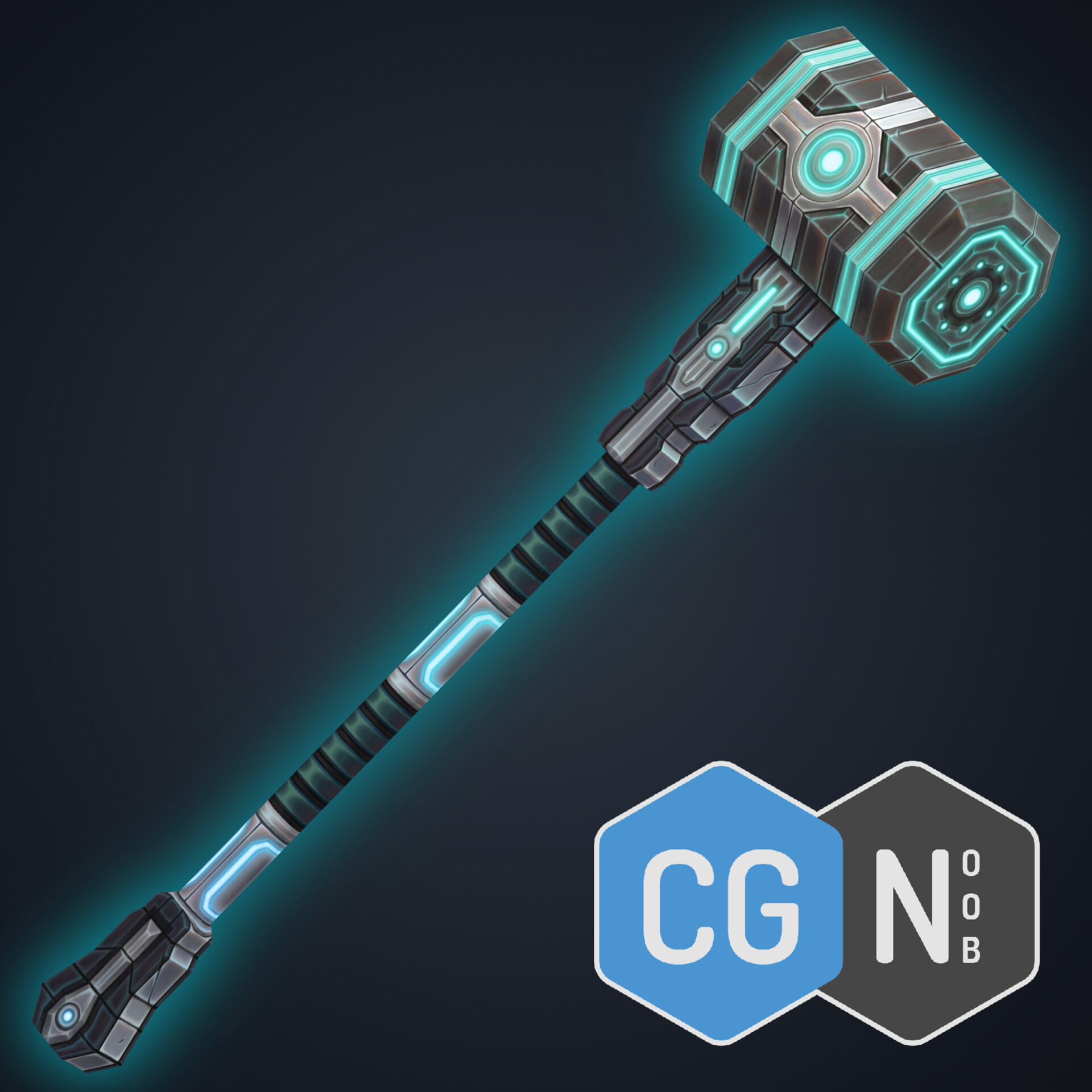 ArtStation - Sci-fi Hammer - Handpaint