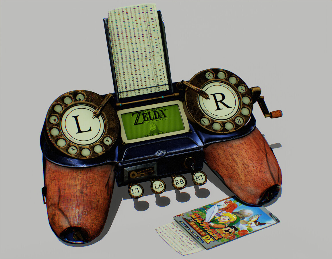 ArtStation - Retro Nintendo Game Console from the 1920's