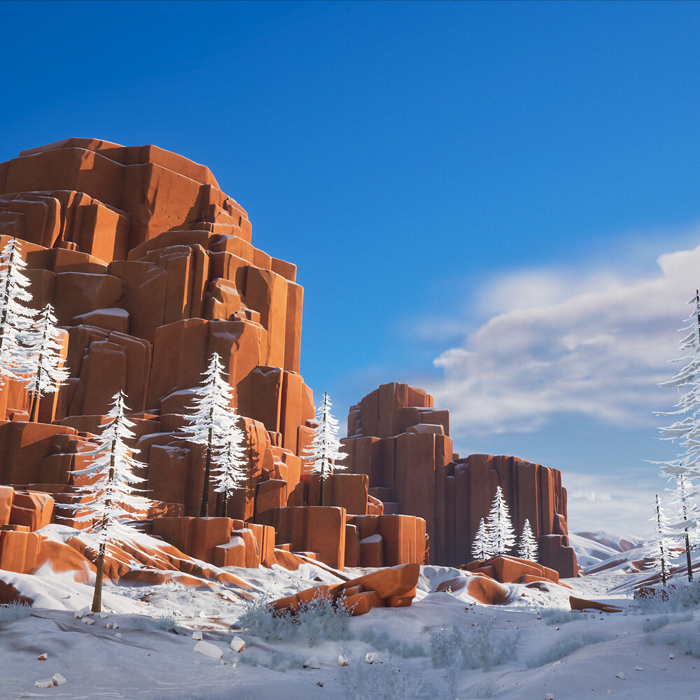 ArtStation - Stylized Canyons