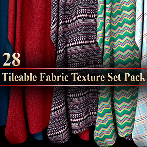 ArtStation - 28 Tileable Fabric Texture Set Pack