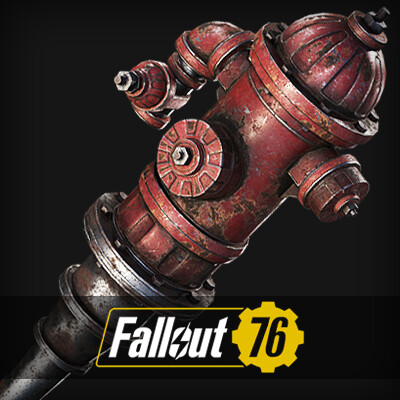 ArtStation - Fallout 76 - Fire Hydrant Bat