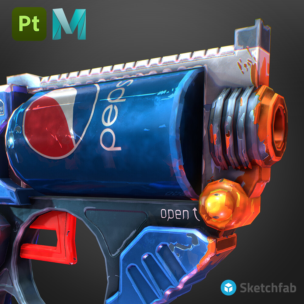 ArtStation - Stylized Pepsi Handgun