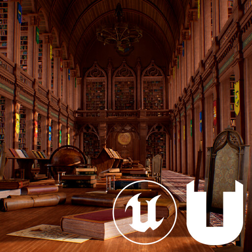 ArtStation - UE5 Hogwarts Library - Modular Environment