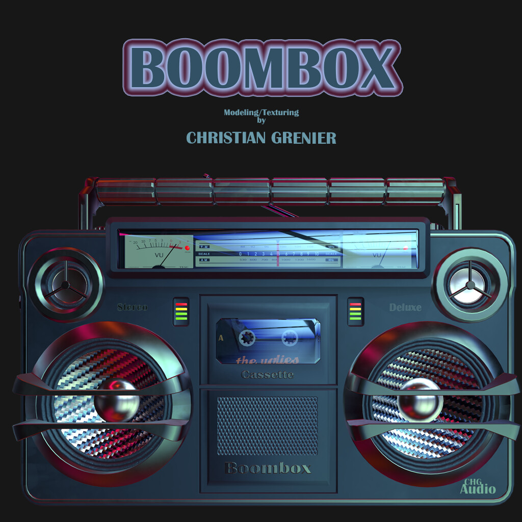 ArtStation - Boombox Videogame Asset Designed, modeled and textured by ...