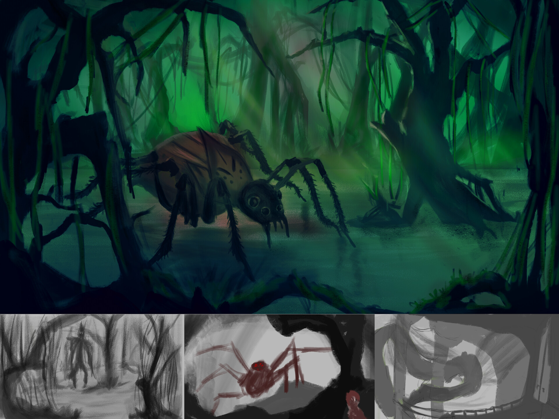 ArtStation - Monster environment painting