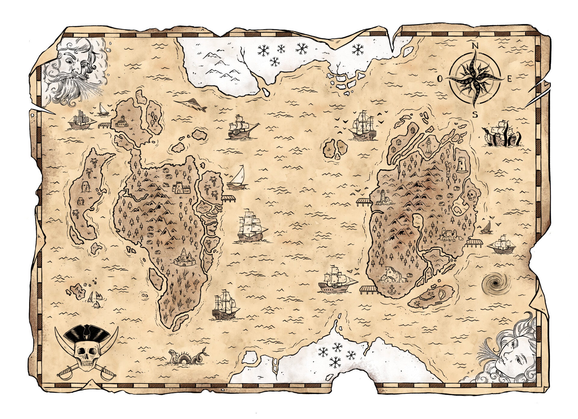 ArtStation - Pirate Map