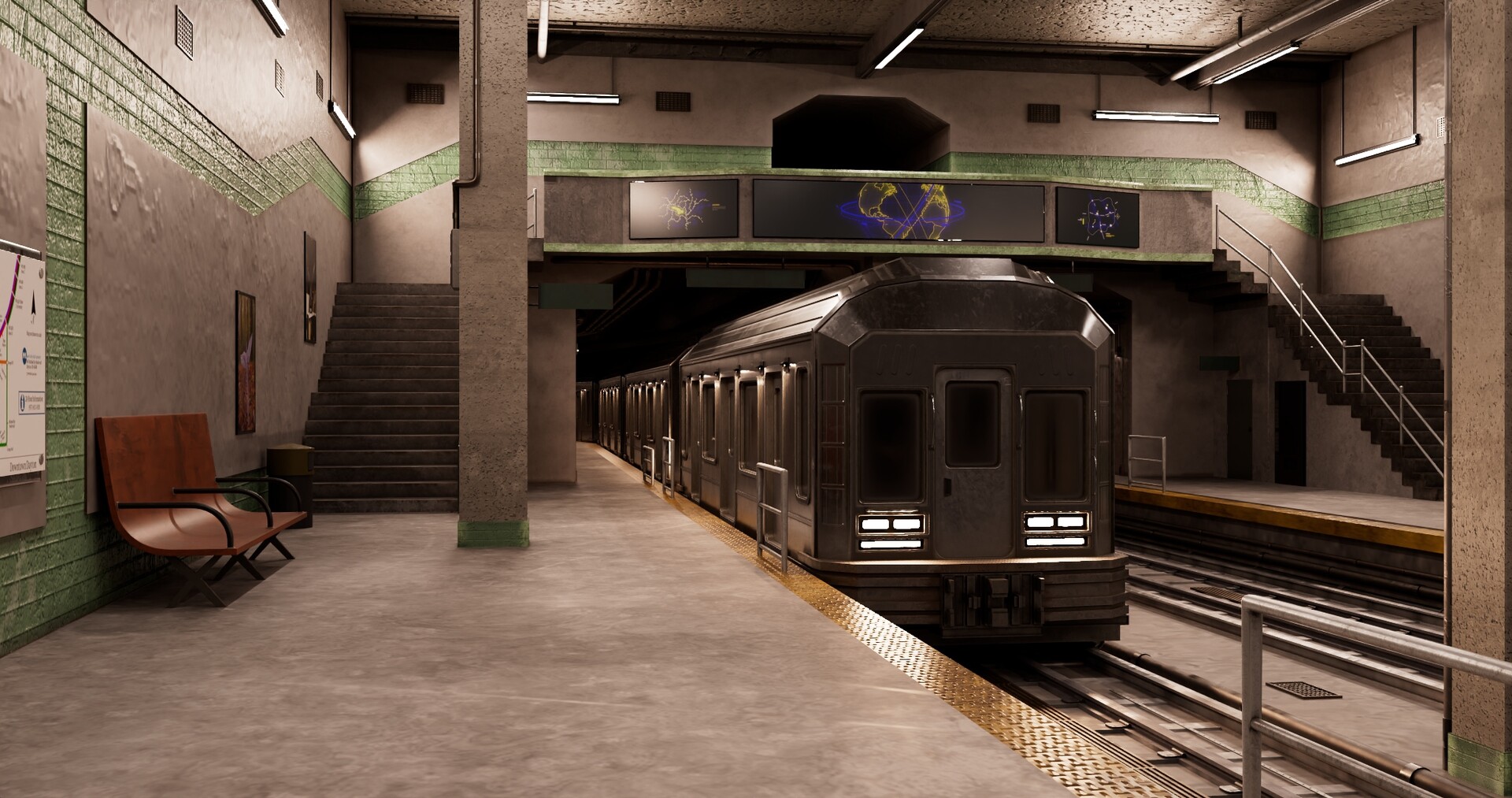 ArtStation - 3D Environment: Subway Station