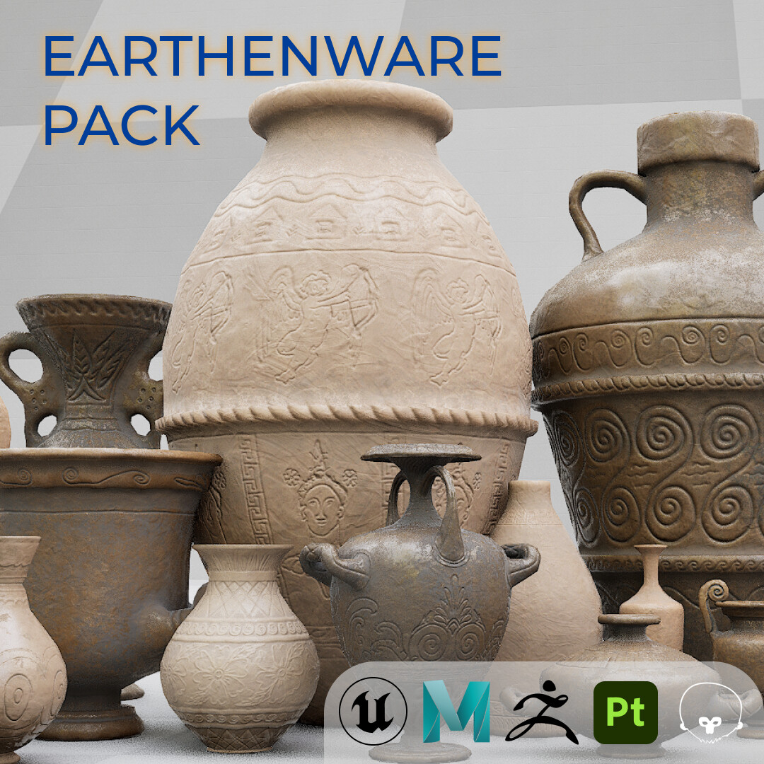 ArtStation - Clay vases, jugs, amphora pack