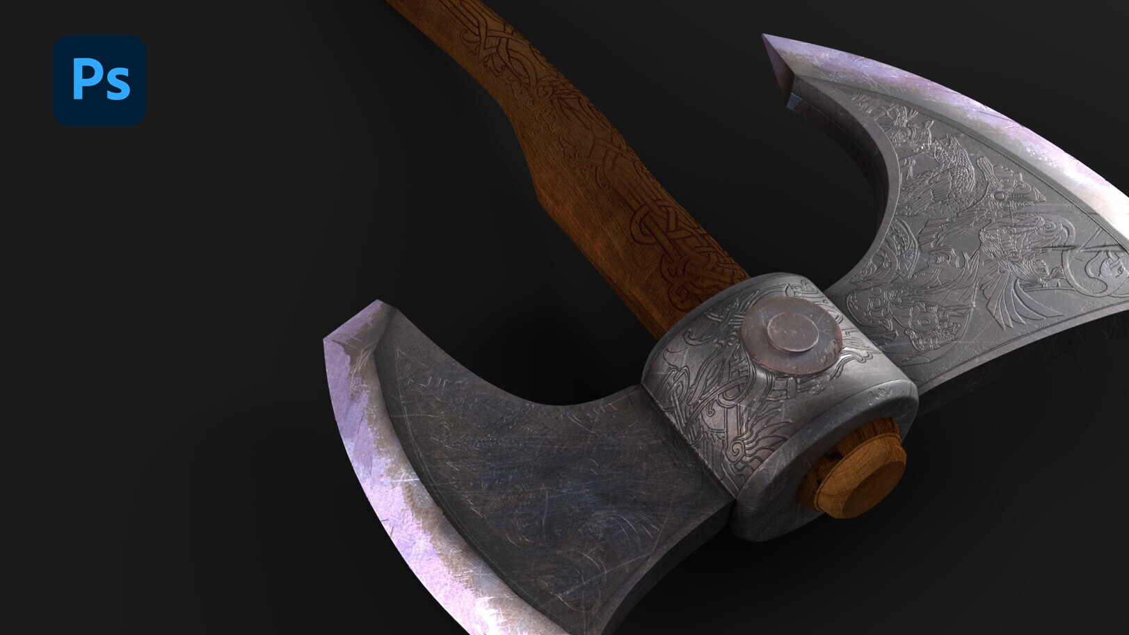 ArtStation - 3d simple axe photoshop