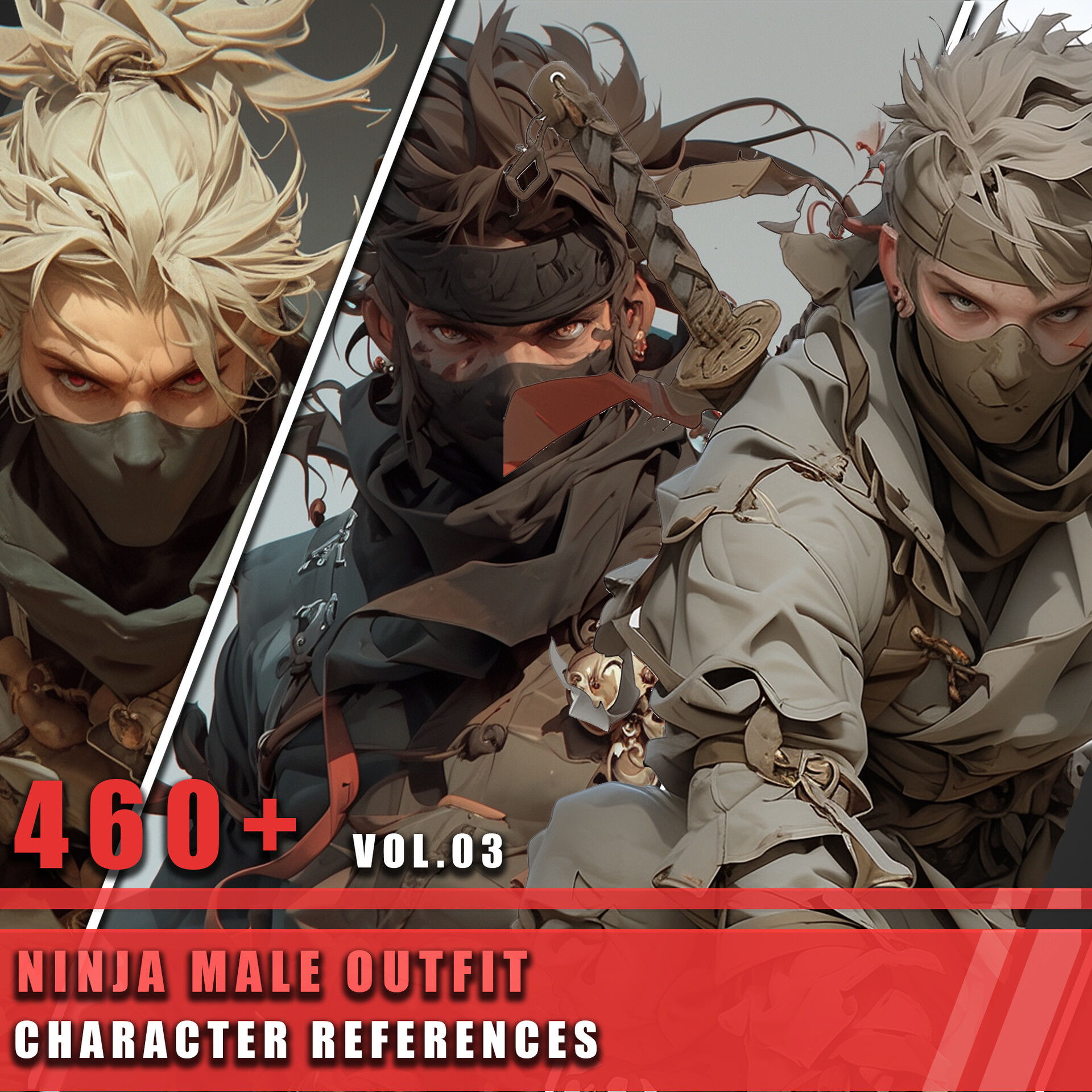ArtStation - 460+ Ninja Male Outfit - Character References Vol.03