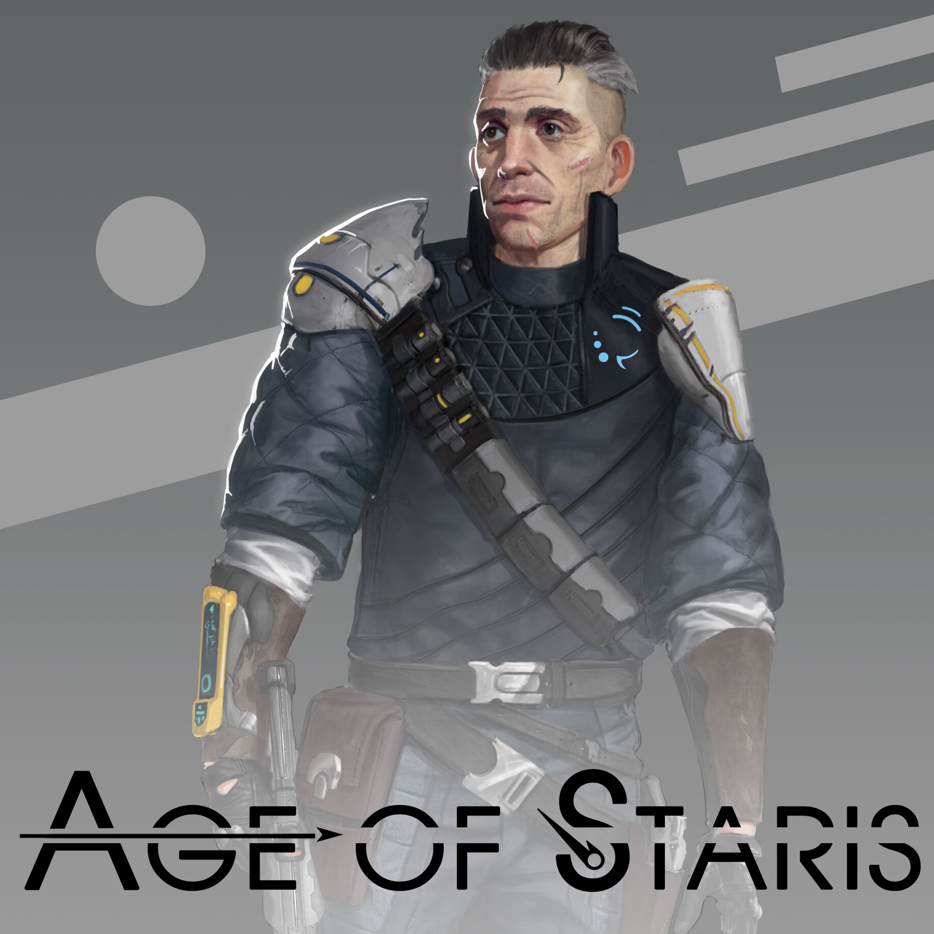 ArtStation - Project Age of Staris: Tharen, the ghost mercenary.