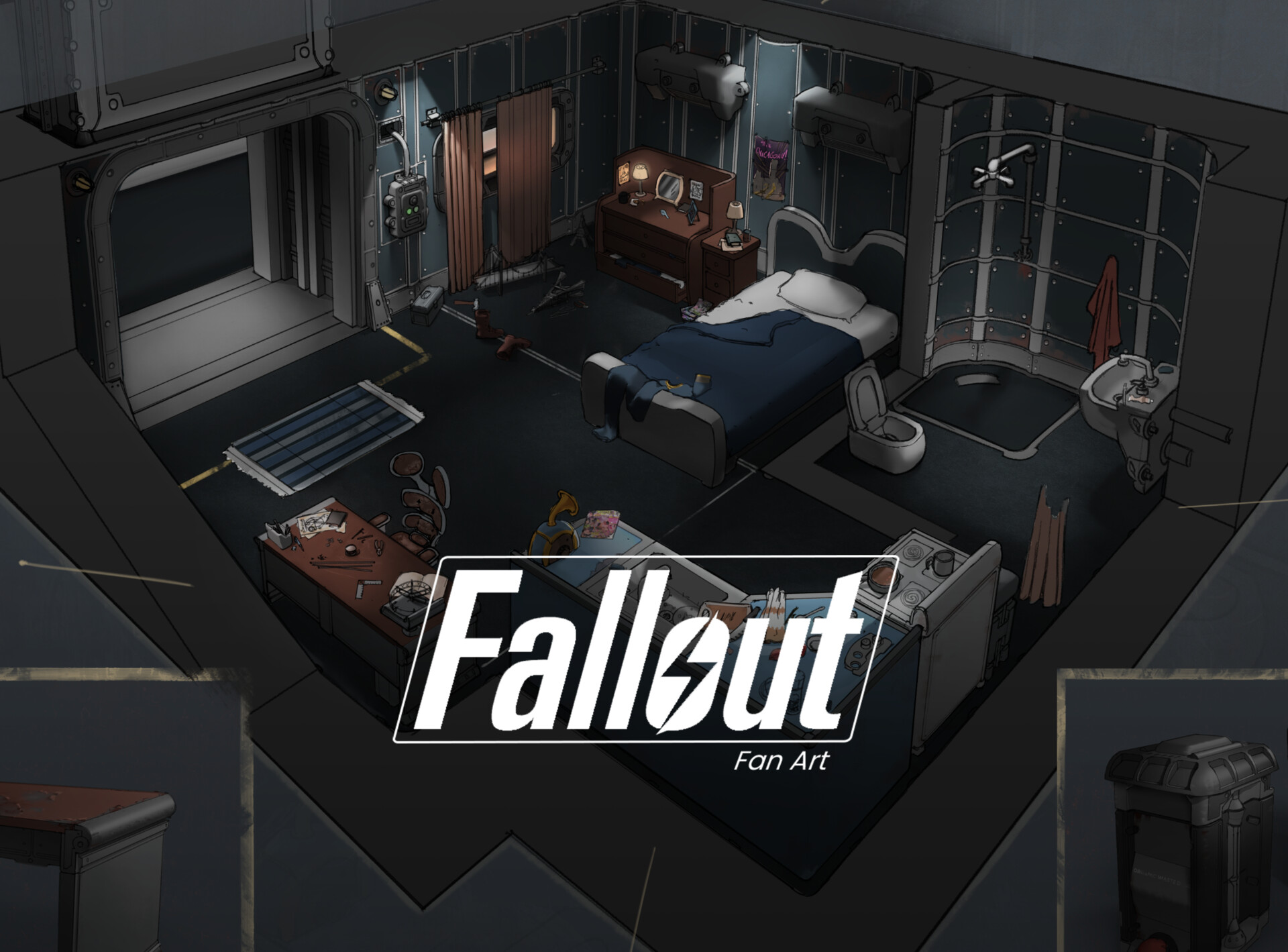 ArtStation - Fallout vault dorm concepts - Fan Art