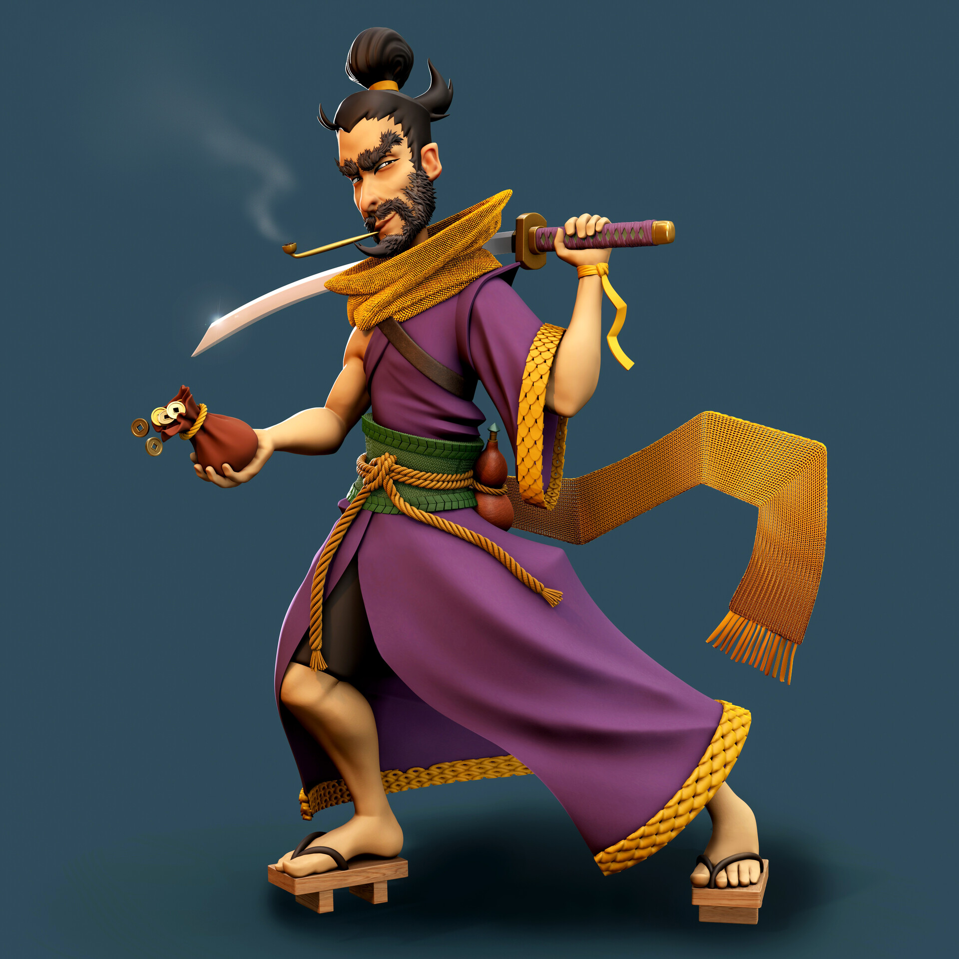 ArtStation - Kinjirō the Rōnin