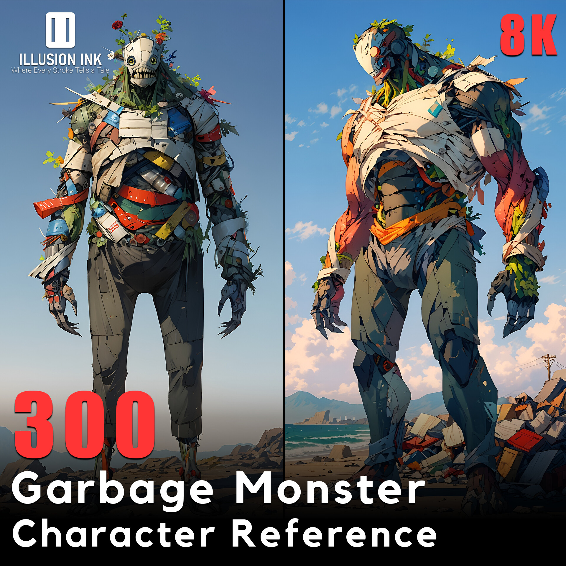 ArtStation - 300 Garbage Monster Character Reference | 8K