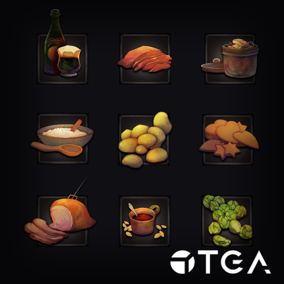 ArtStation - Food resource icons