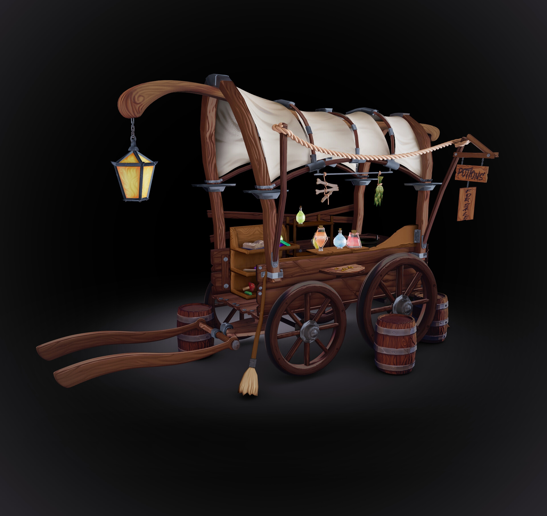 ArtStation - Witch's Wagon [3D Model]