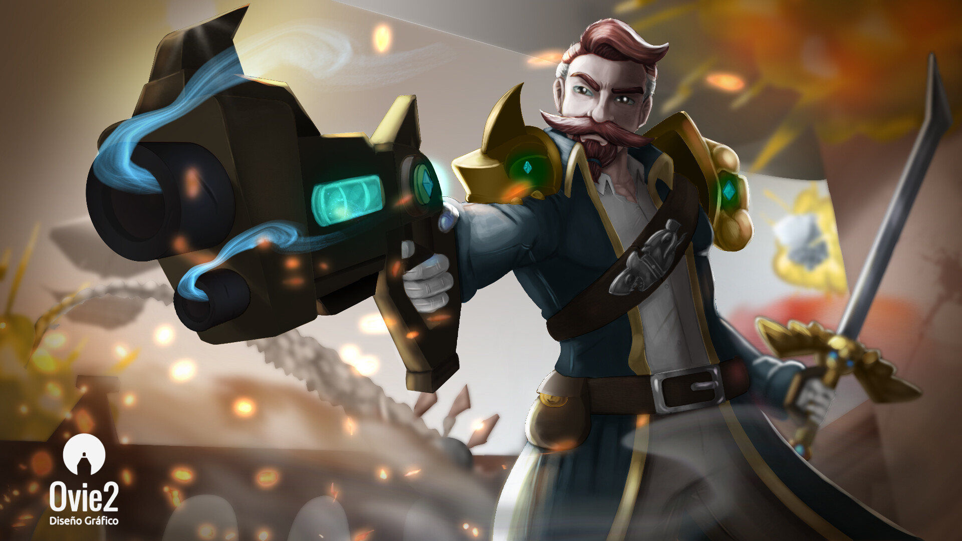 ArtStation - Captain Mac Slay Splash art