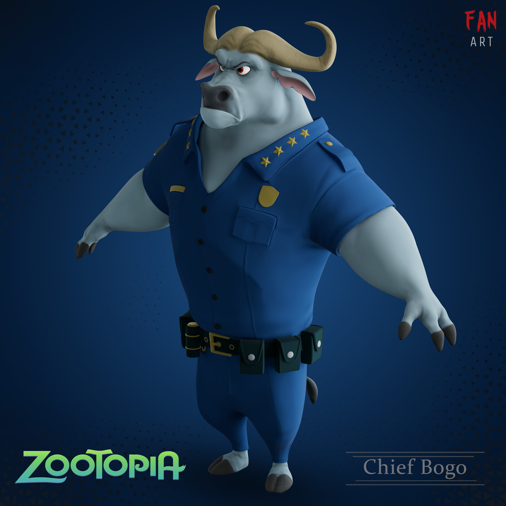 ArtStation - Zootopia - Cheif Bogo
