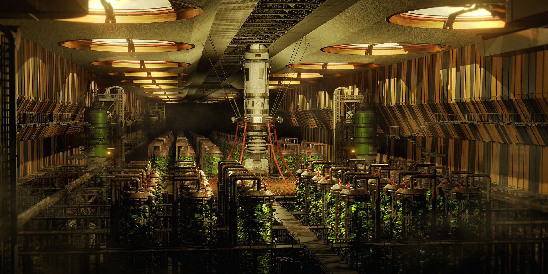 ArtStation - WORK IN 2023：Desert underground farming concept