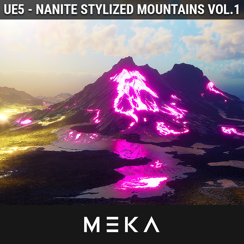 ArtStation - UE5 - Nanite Stylized Mountains