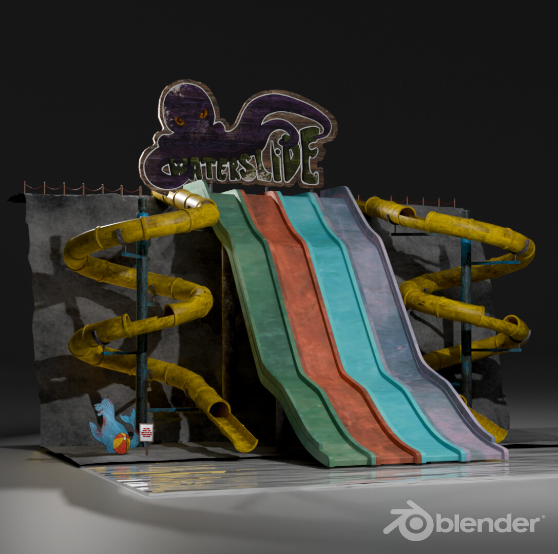 ArtStation - Served to the Island - Waterslide