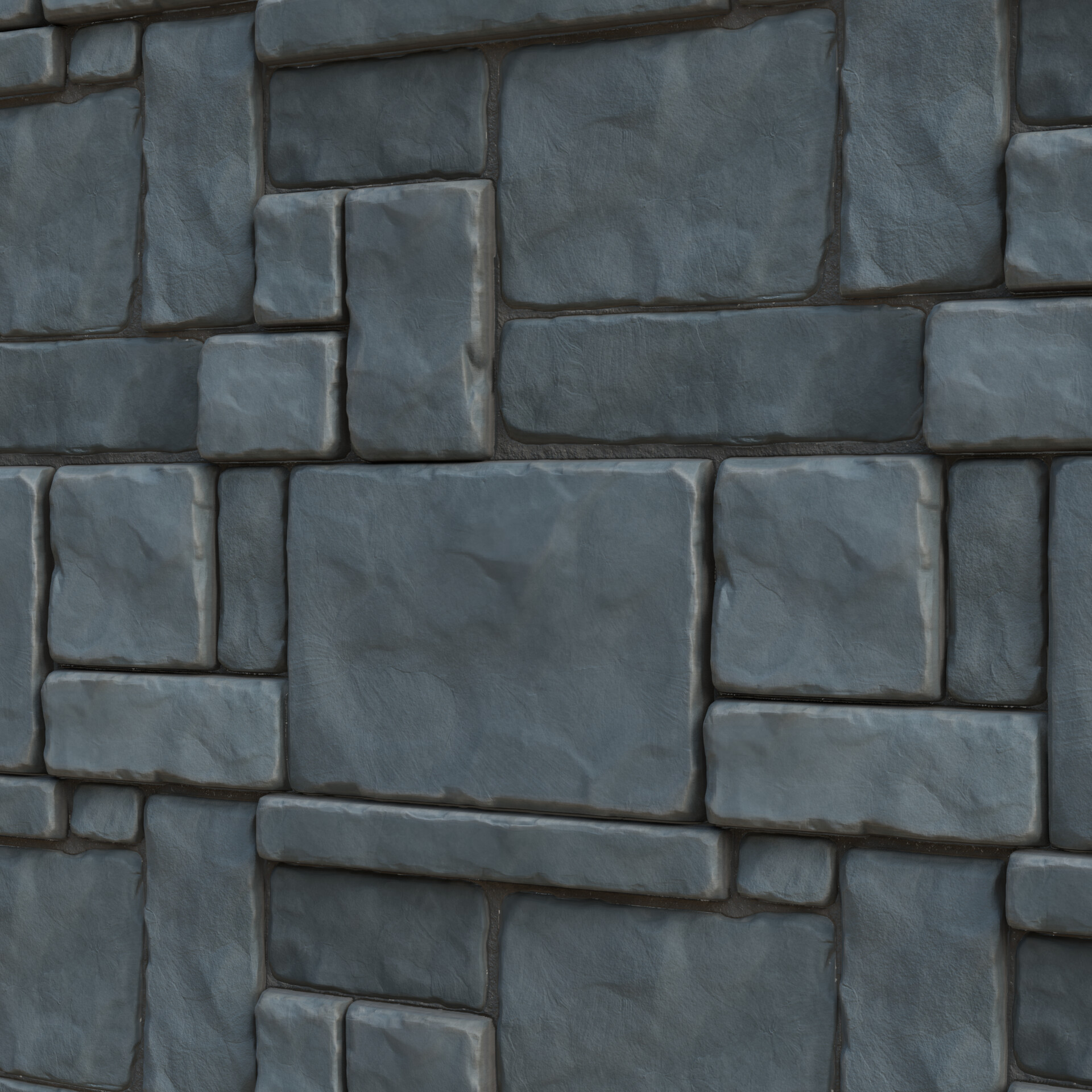 ArtStation - Tile Stone Bricks - Substance Designer & ZBrush