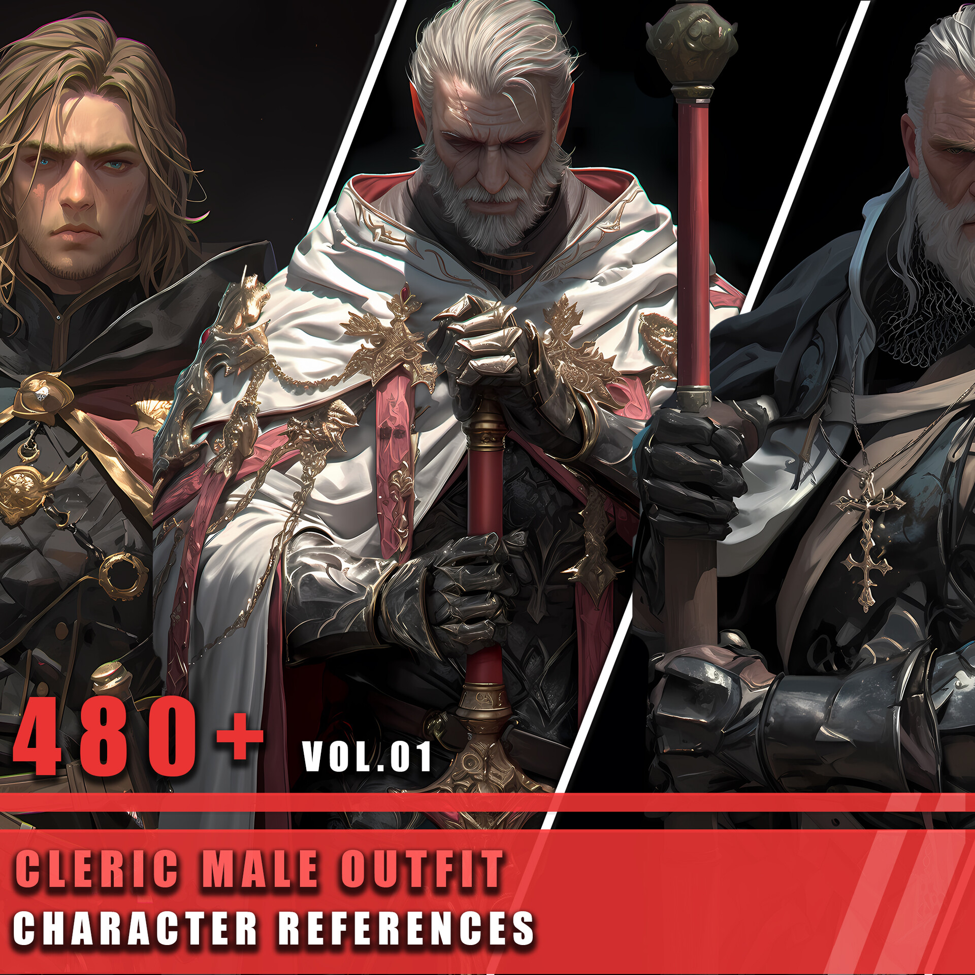 ArtStation - 480+ Cleric Male Outfit - Character References Vol.01