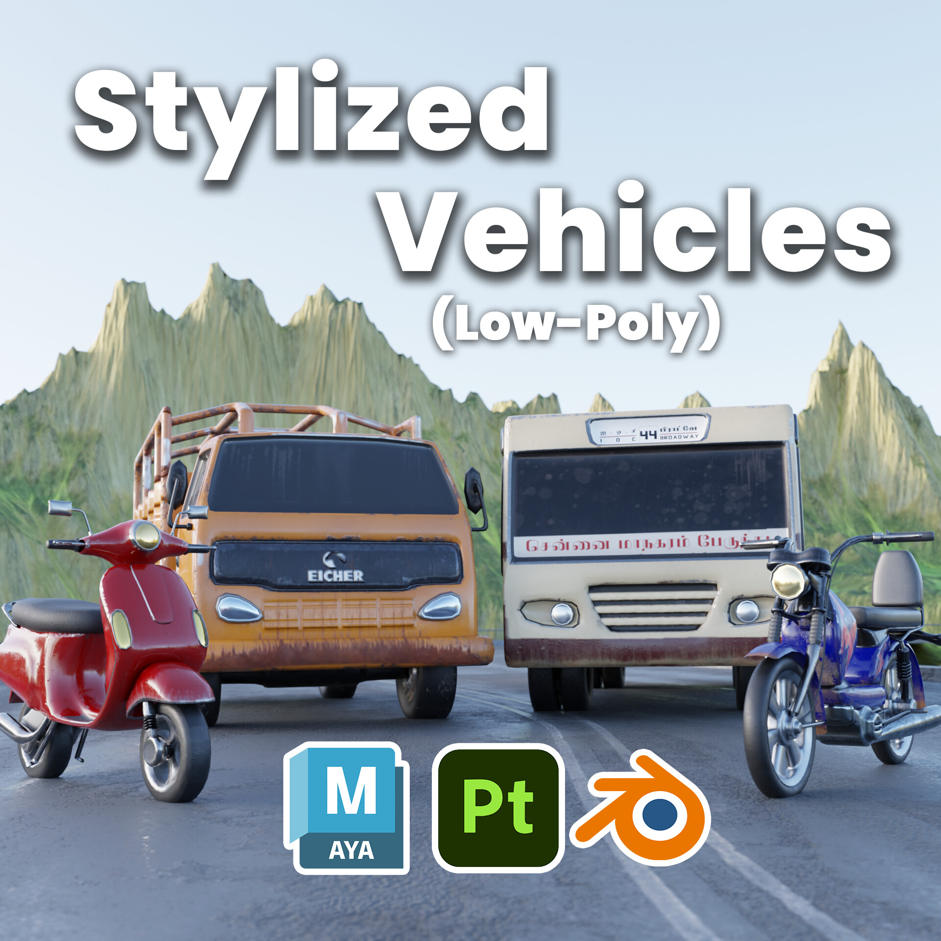 ArtStation - Stylized Vehicles (Low-Poly)