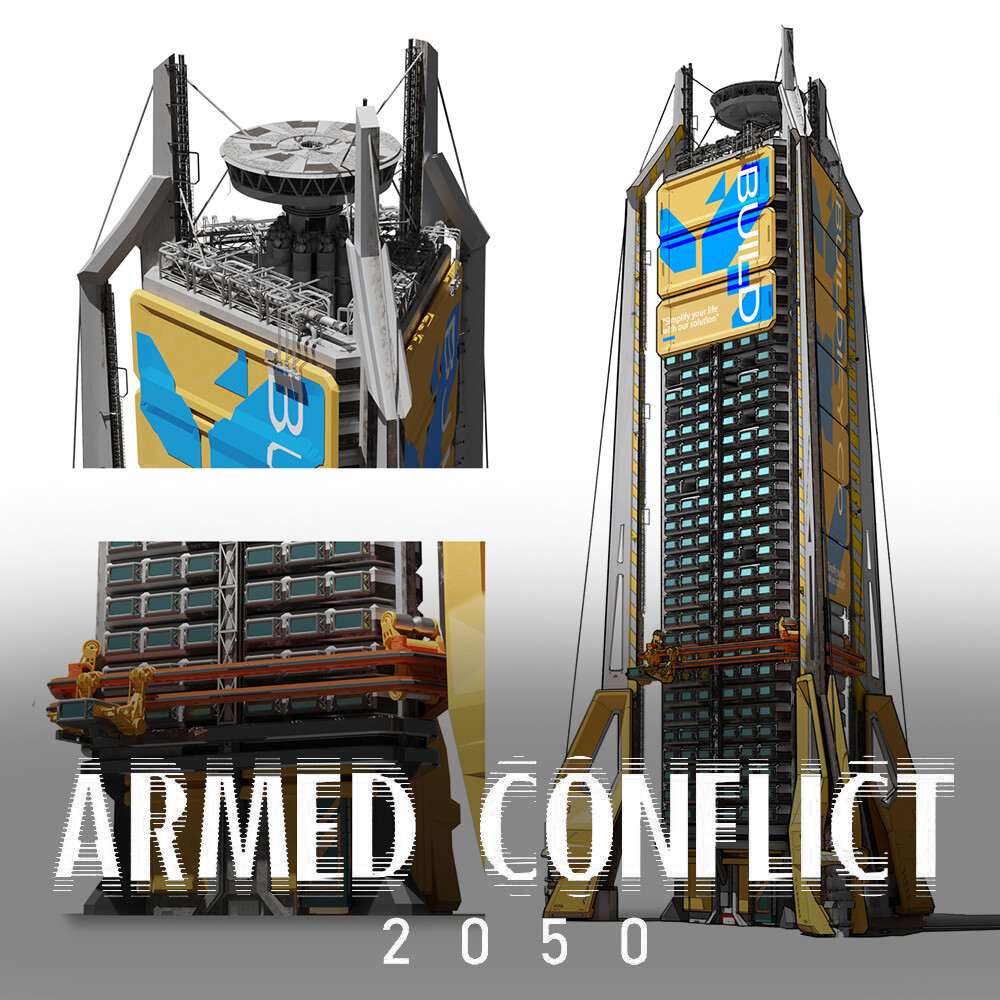 ArtStation - ARMED CONFLICT 2050|MODULAR BUILDING