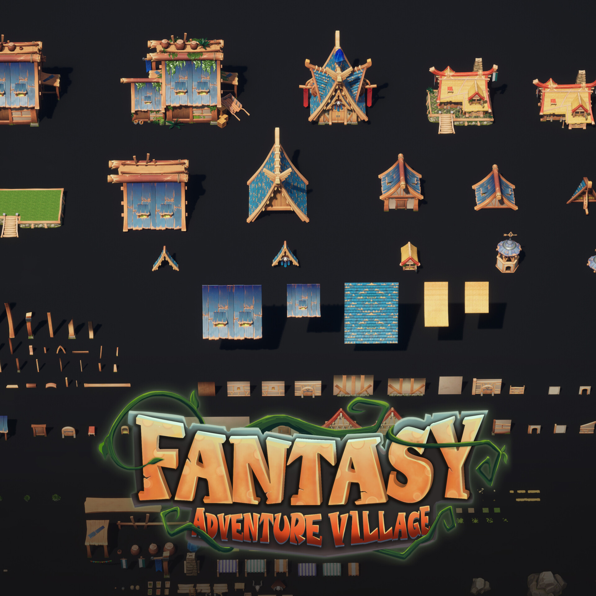 ArtStation - Stylized PBR 3D Environment - Fantasy Adventure Village ...