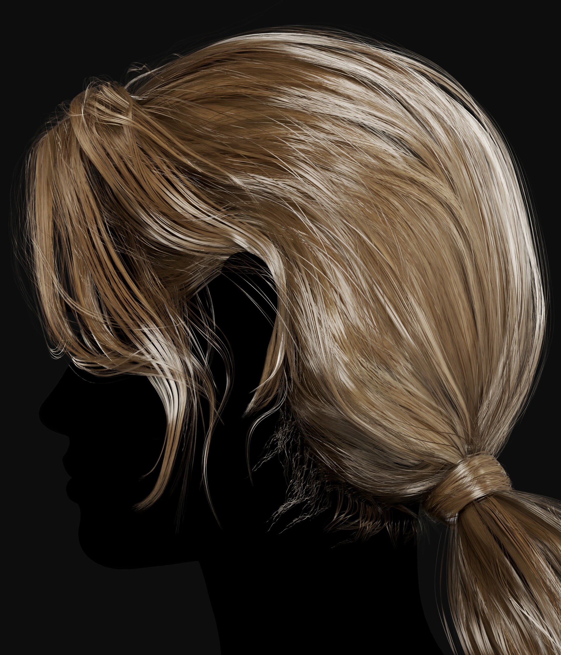 ArtStation - Realtime Ponytail hair